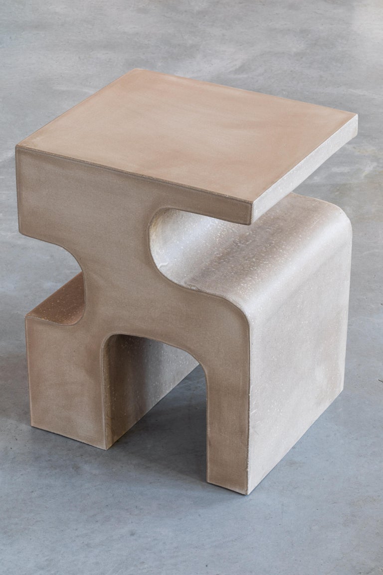 Abecedario Collection - letter "H" Side Table in Concrete Mou Cement ...
