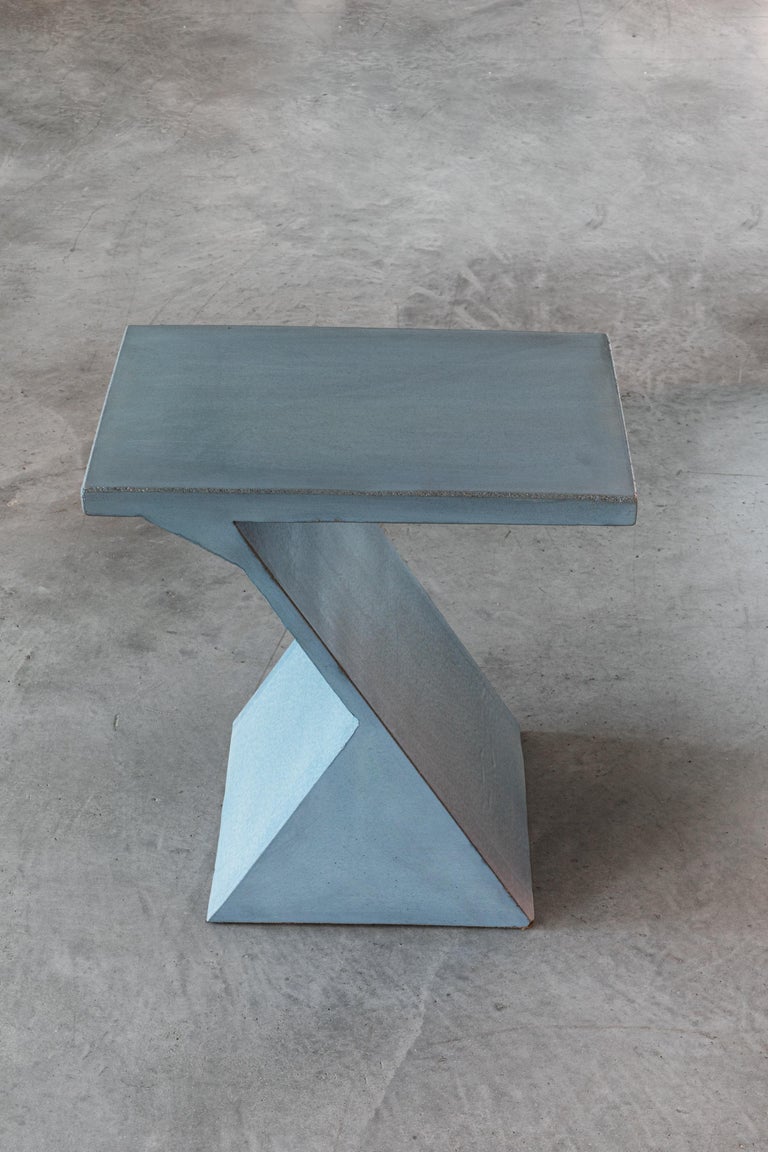 Abecedario Collection, Letter "L" Side Table in Concrete Popsicle ...