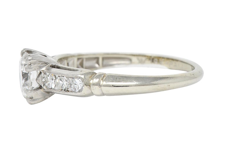 Abel Bros and Co. Retro 1.03 Carats Diamond 18 Karat Gold Square ...