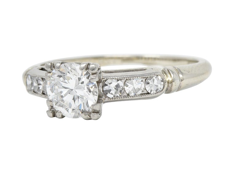 Abel Bros and Co. Retro 1.03 Carats Diamond 18 Karat Gold Square ...