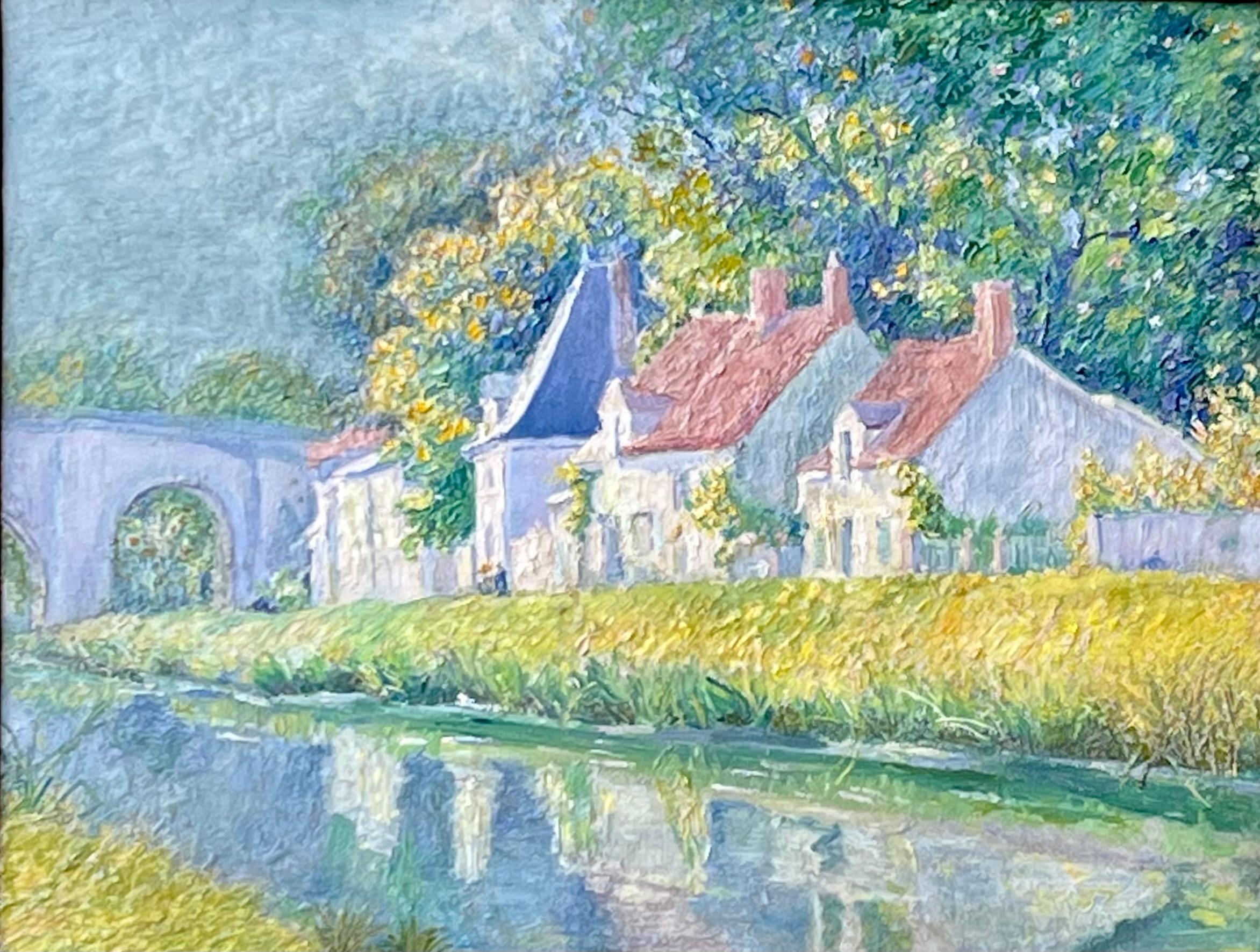 Alberto Zardo - Cow Watering in Italian Countryside Impressionist ...