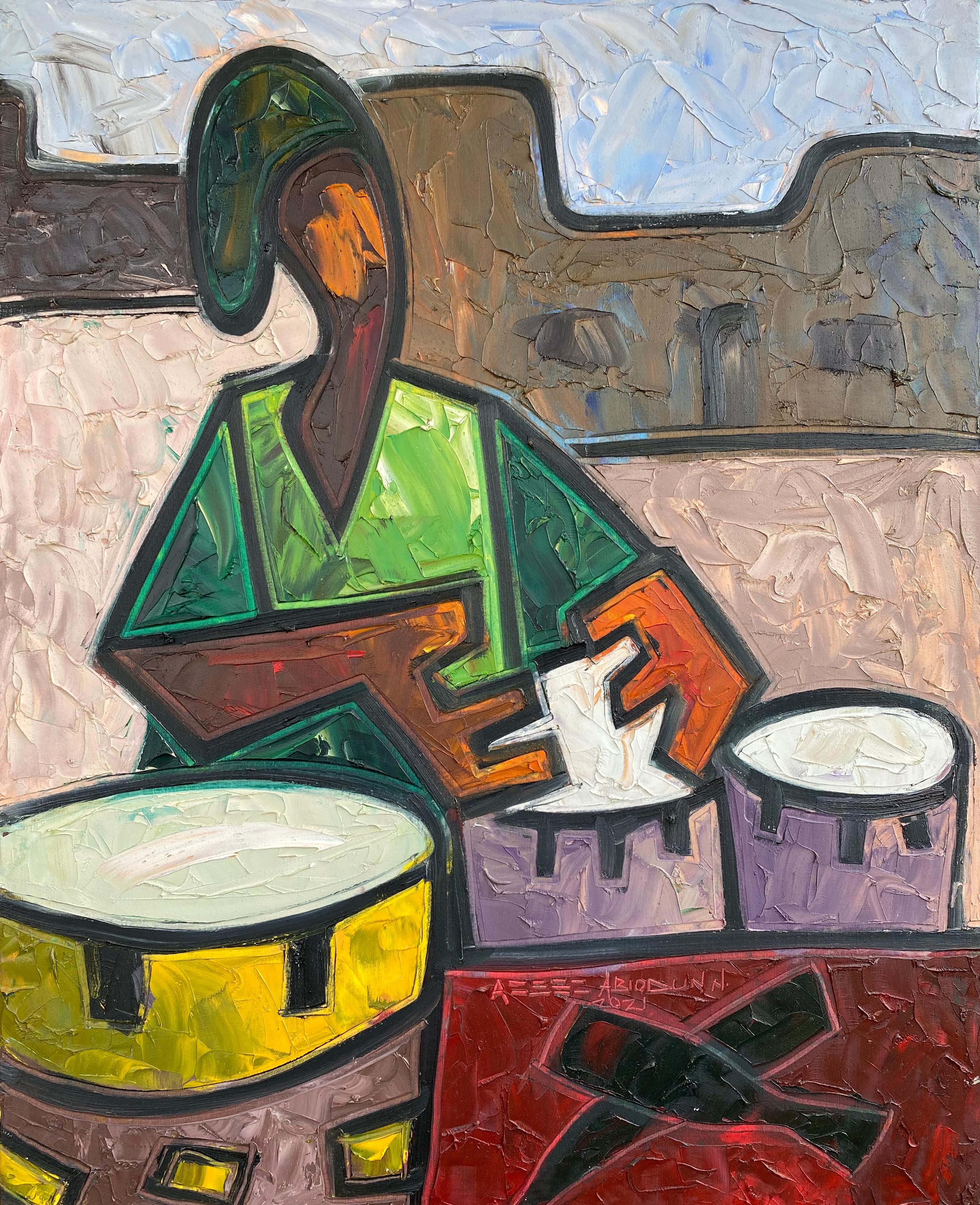 Abiodun Nafiu Azeez - The Flutist For Sale at 1stDibs