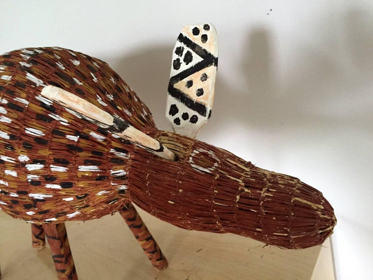 Aboriginal Contemporary Fiber Art Camp Dog For Sale at 1stDibs