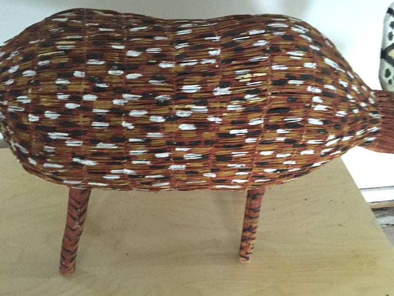 Aboriginal Contemporary Fiber Art Camp Dog For Sale at 1stDibs