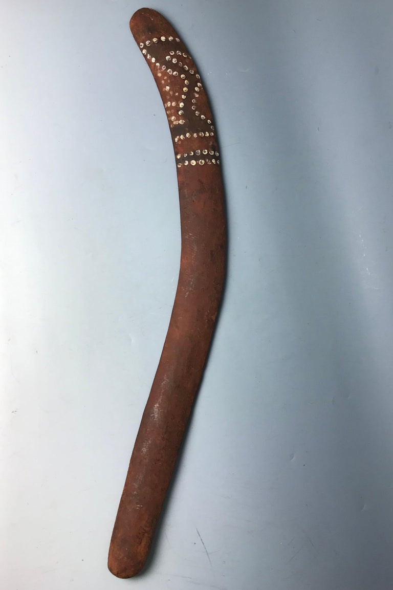 Aboriginal Painted Ceremonial Boomerang Australia Tribal Art Interior ...