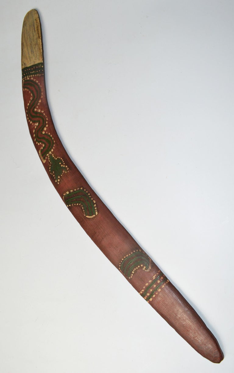 Aboriginal Painted Ceremonial Boomerang Australia Tribal Art Interior ...