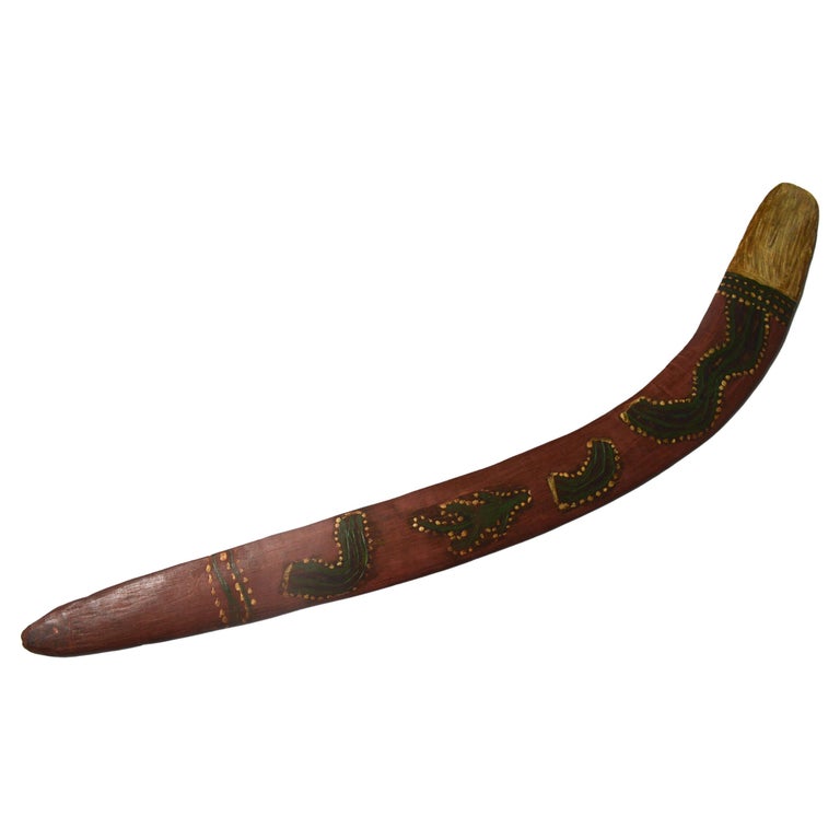 Aboriginal Painted Ceremonial Boomerang Australia Tribal Art Interior ...