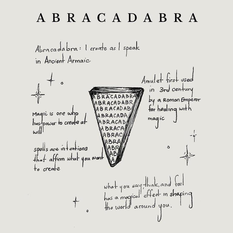 Abracadabra Pyramid Locket at 1stDibs