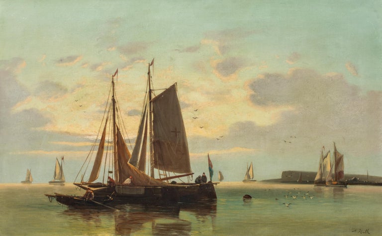 Abraham Hulk the Elder - Dutch Shipping In An Estuary, 19th Century For ...