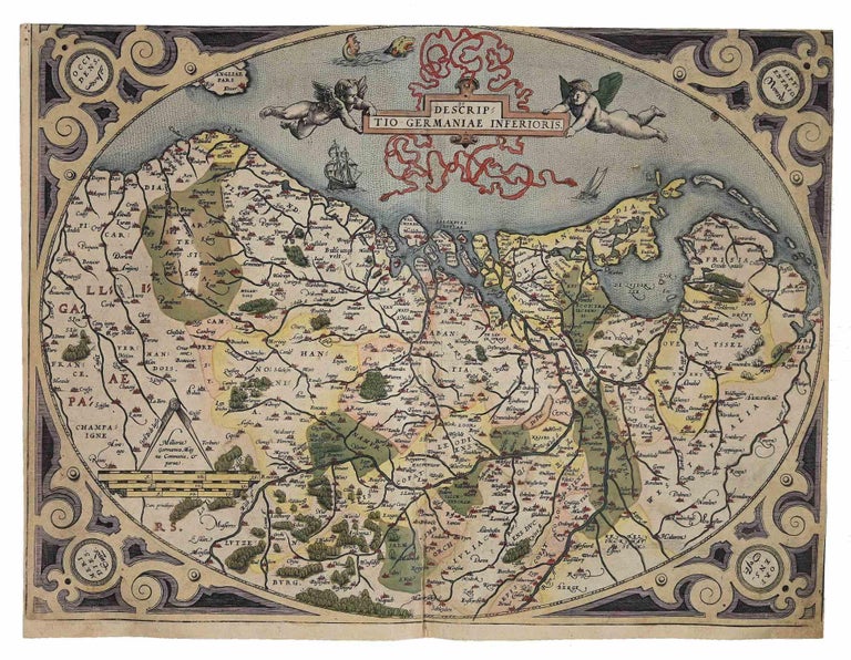 Abraham Ortelius - Germania Inferior Map - Original Etching by Abraham ...