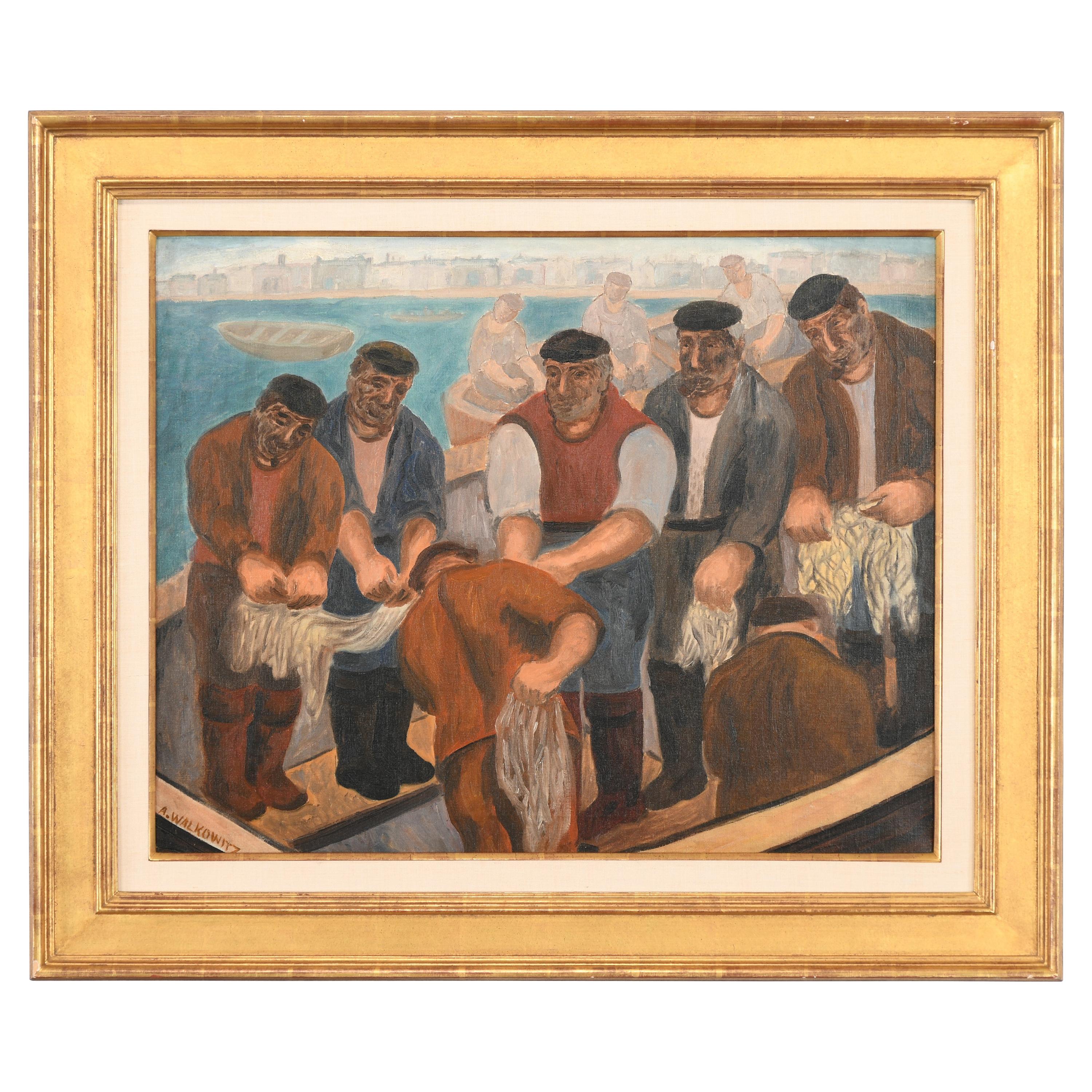 Abraham Walkowitz Modernist Painting, 20th Century at 1stDibs