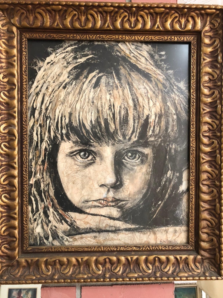 Abraham Rattner - Abraham Rattner Child Mixed Medium Painting For Sale ...