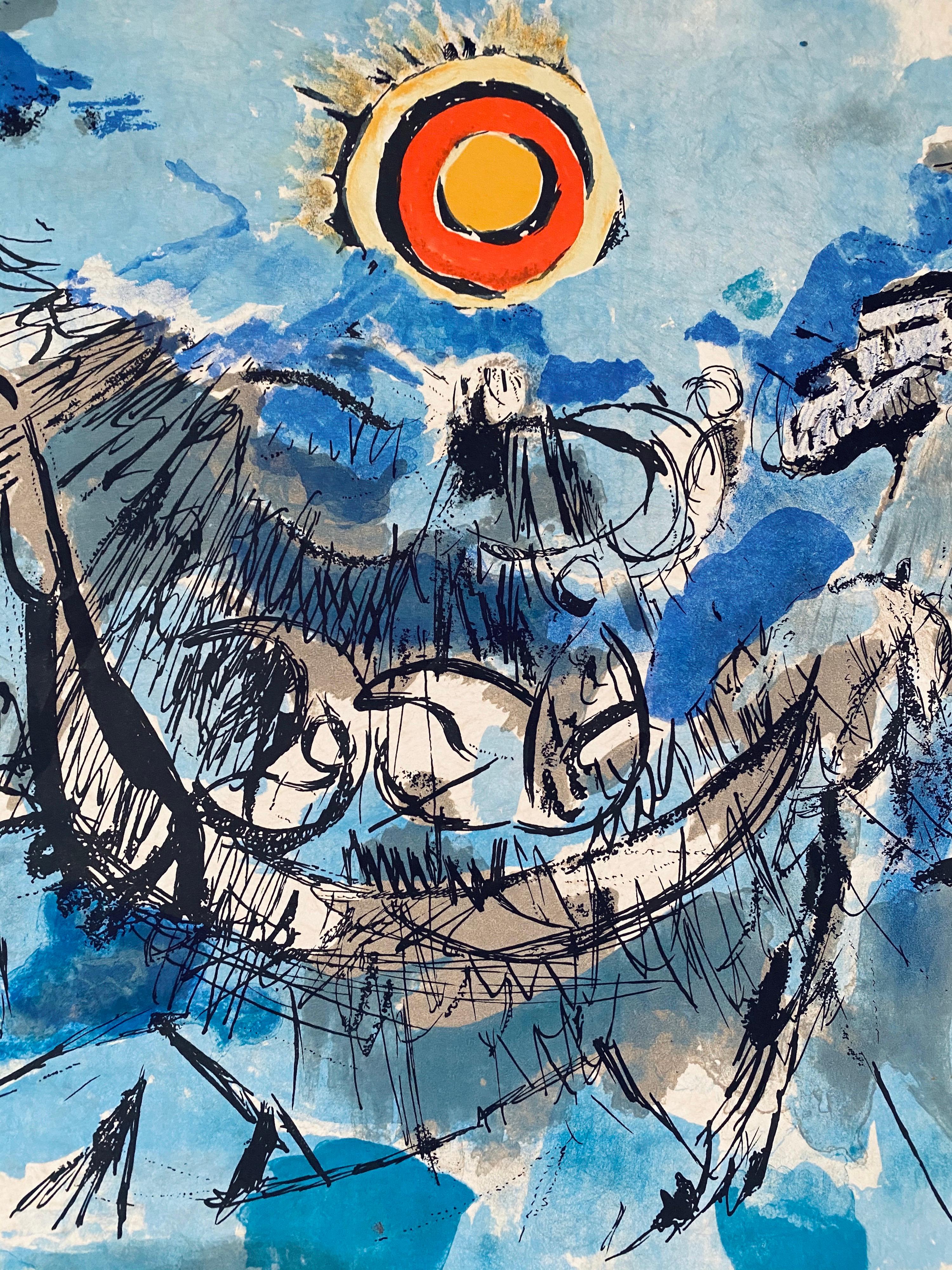 Abraham Rattner - Large American Abstract Expressionist Bold Colorful ...