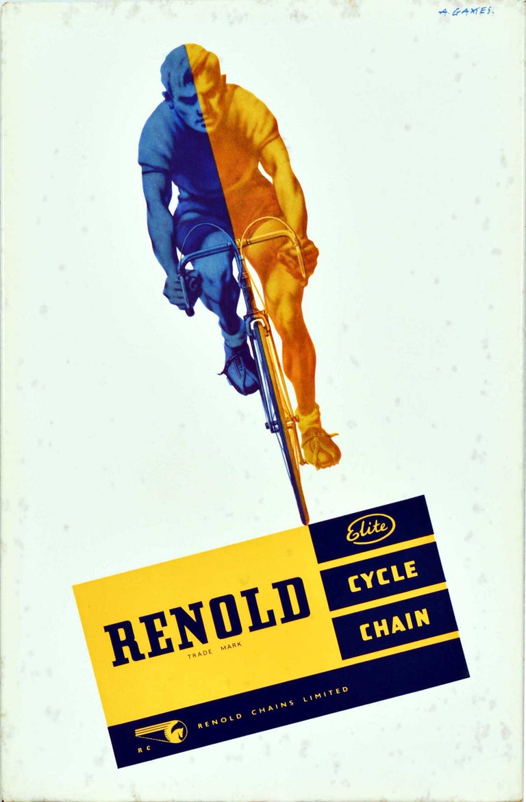 Abram Games - Original Vintage Poster Renold Elite Cycle Chain Abram ...
