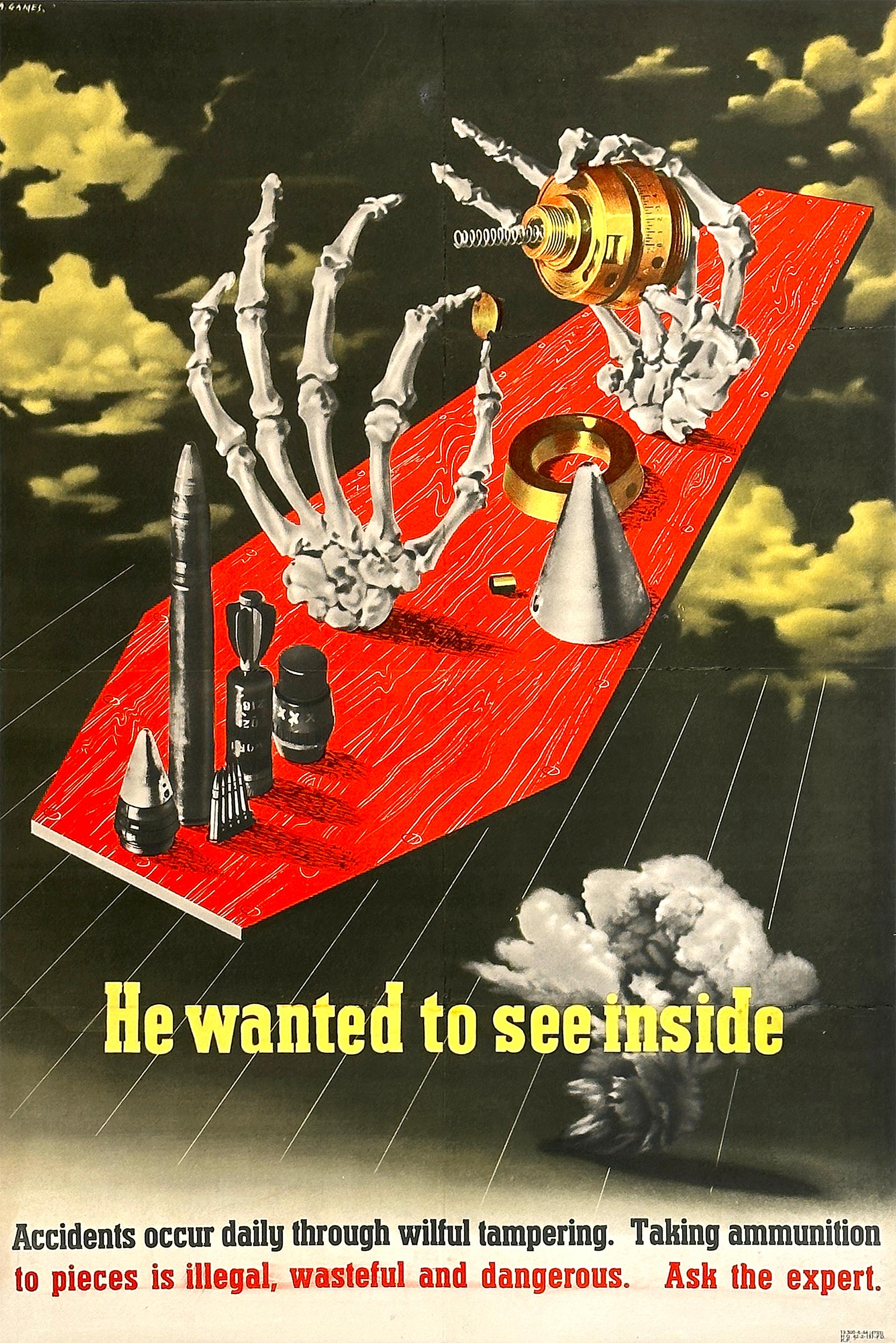 Abram Games - Original Vintage Rare WWII Abram Games Poster He Wanted ...