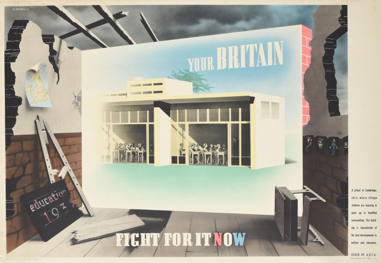 Abram Games - Original Vintage War Poster Your Britain Fight For It Now ...