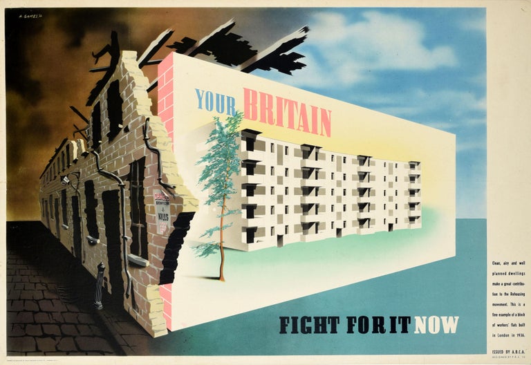 Abram Games - Original Vintage War Poster Your Britain Fight For It Now ...