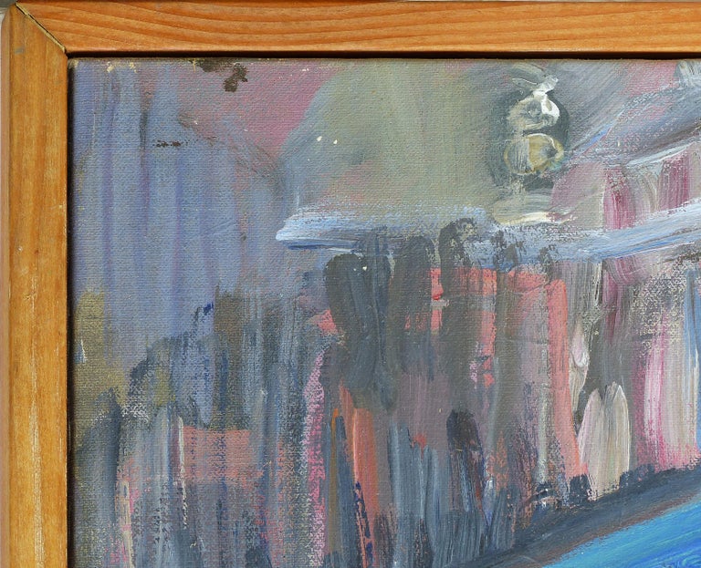 Abstract Acrylic on Canvas by American Artist Warren Fischer '1943-2001 ...