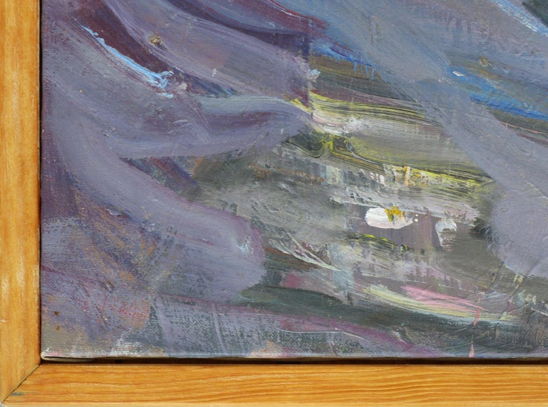 Abstract Acrylic on Canvas by American Artist Warren Fischer '1943-2001 ...