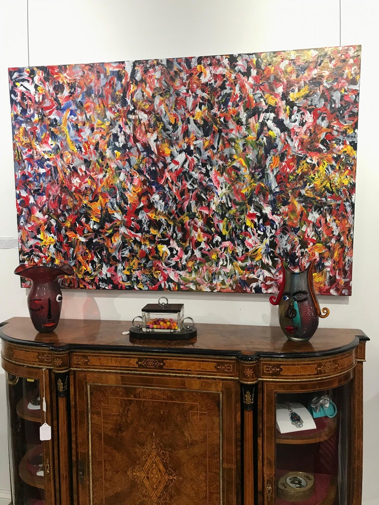 Abstract Acrylic on Canvas Painting "Of The Game" by Alexander Hecht ...