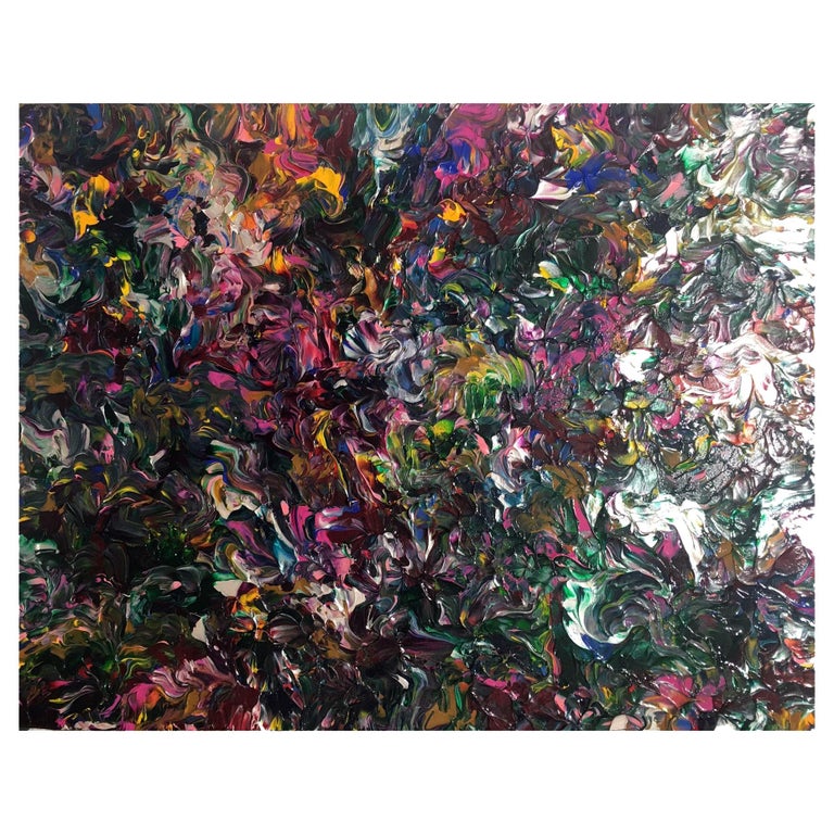 Abstract Acrylic on Canvas Painting "She Presumed" by Alexander Hecht ...