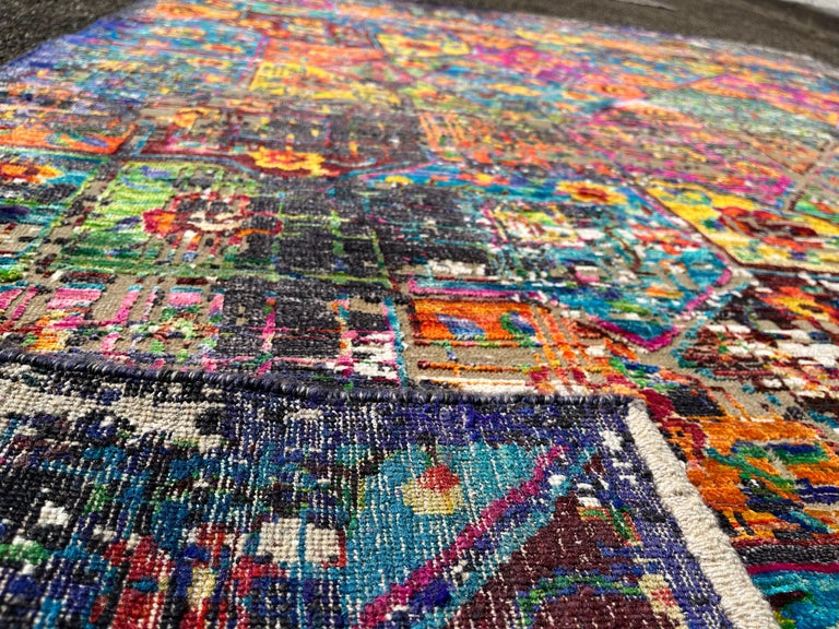 Abstract Art Rug Star Geometric Energy For Sale at 1stDibs