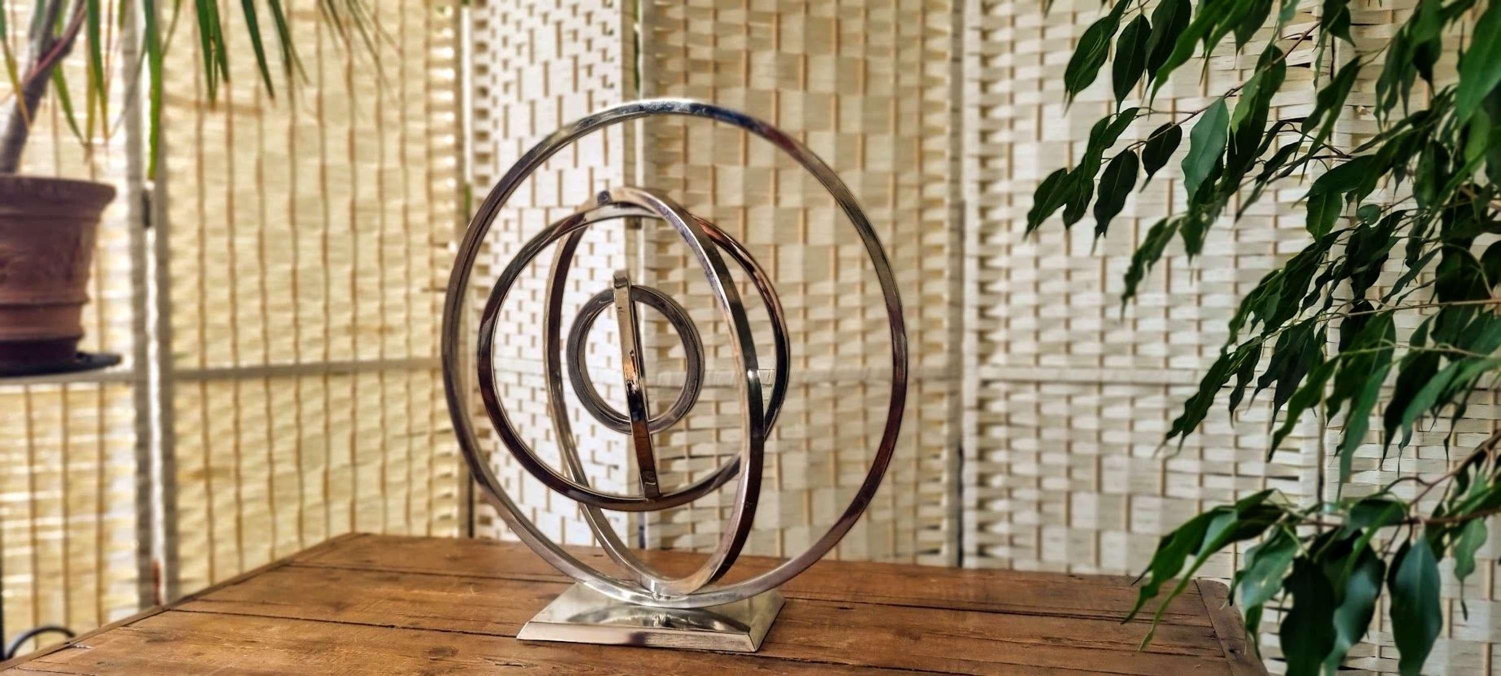Abstract Atomic Chrome Sculpture For Sale at 1stDibs