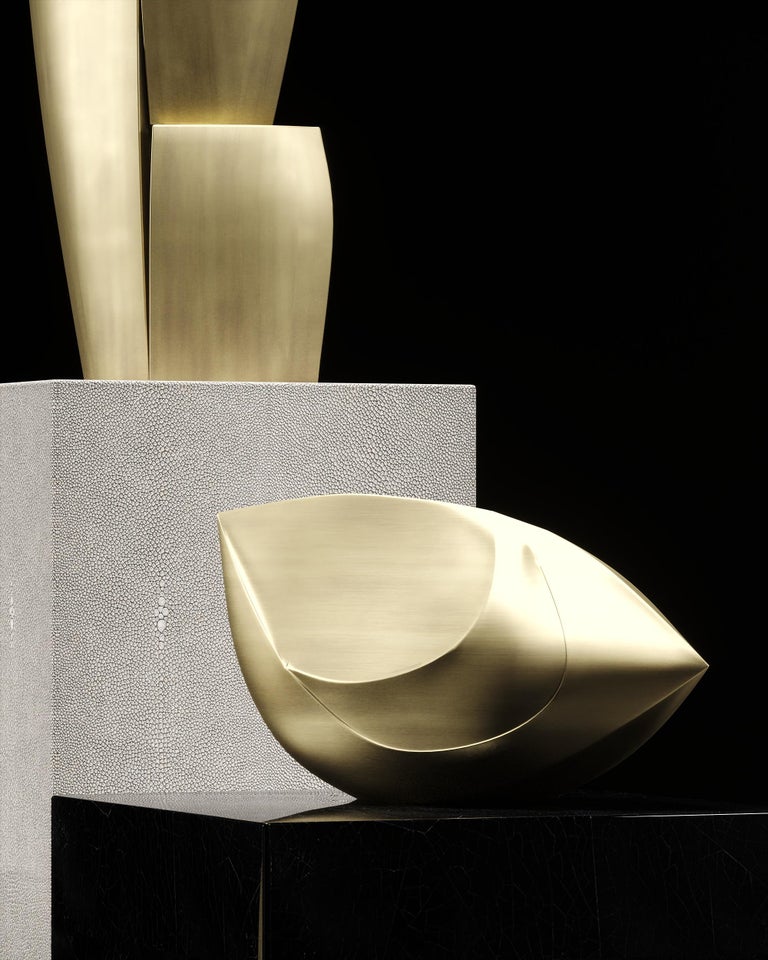 Janus Bronze-Patina Brass Sculpture by Patrick Coard Paris For Sale at ...