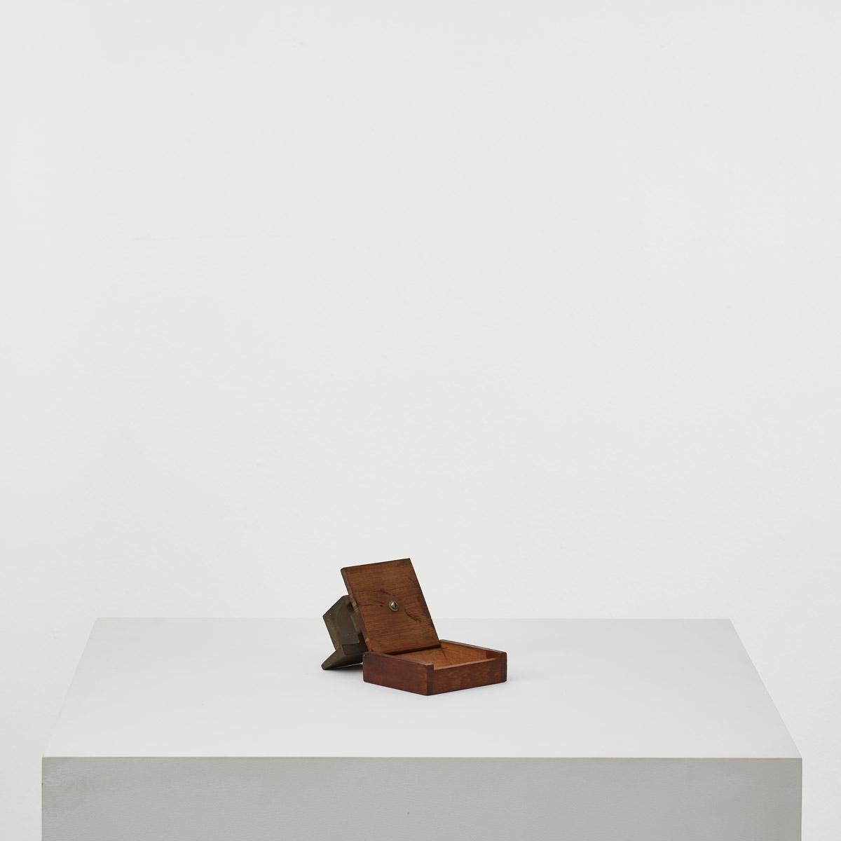 Abstract bronze sculpture box produced for Harrods London, 1971 For ...