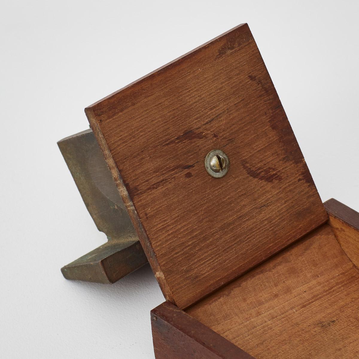 Abstract bronze sculpture box produced for Harrods London, 1971 For ...