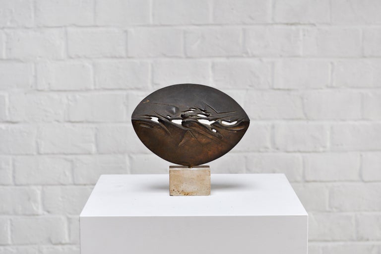 Abstract Bronze Sculpture by Franco Ciuti, Italy 1970's For Sale at 1stDibs