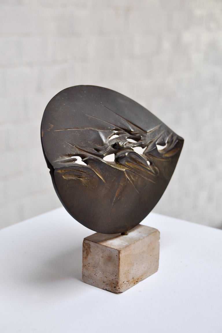 Abstract Bronze Sculpture by Franco Ciuti, Italy 1970's For Sale at 1stDibs