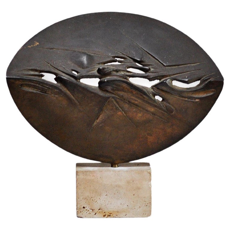 Abstract Bronze Sculpture by Franco Ciuti, Italy 1970's For Sale at 1stDibs
