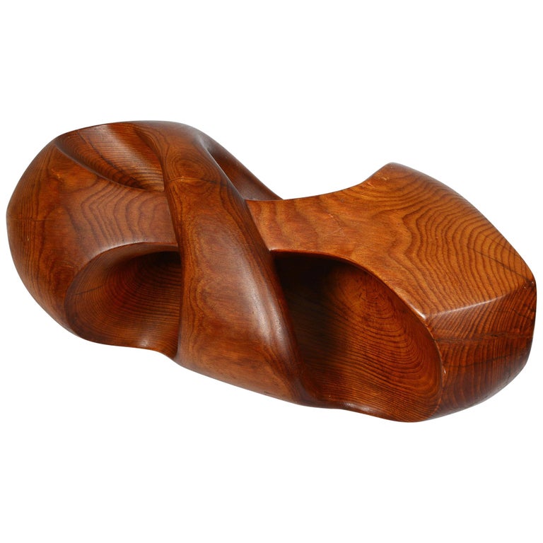 Abstract Carved Wood Table Top Sculpture at 1stDibs