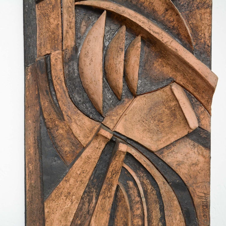 Abstract Ceramic Bas-Relief at 1stDibs