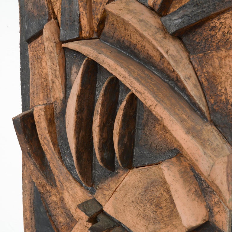 Abstract Ceramic Bas-Relief at 1stDibs