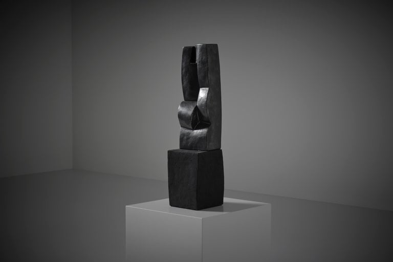 Abstract Ceramic Sculpture by Cor Dam, 1970s For Sale at 1stDibs