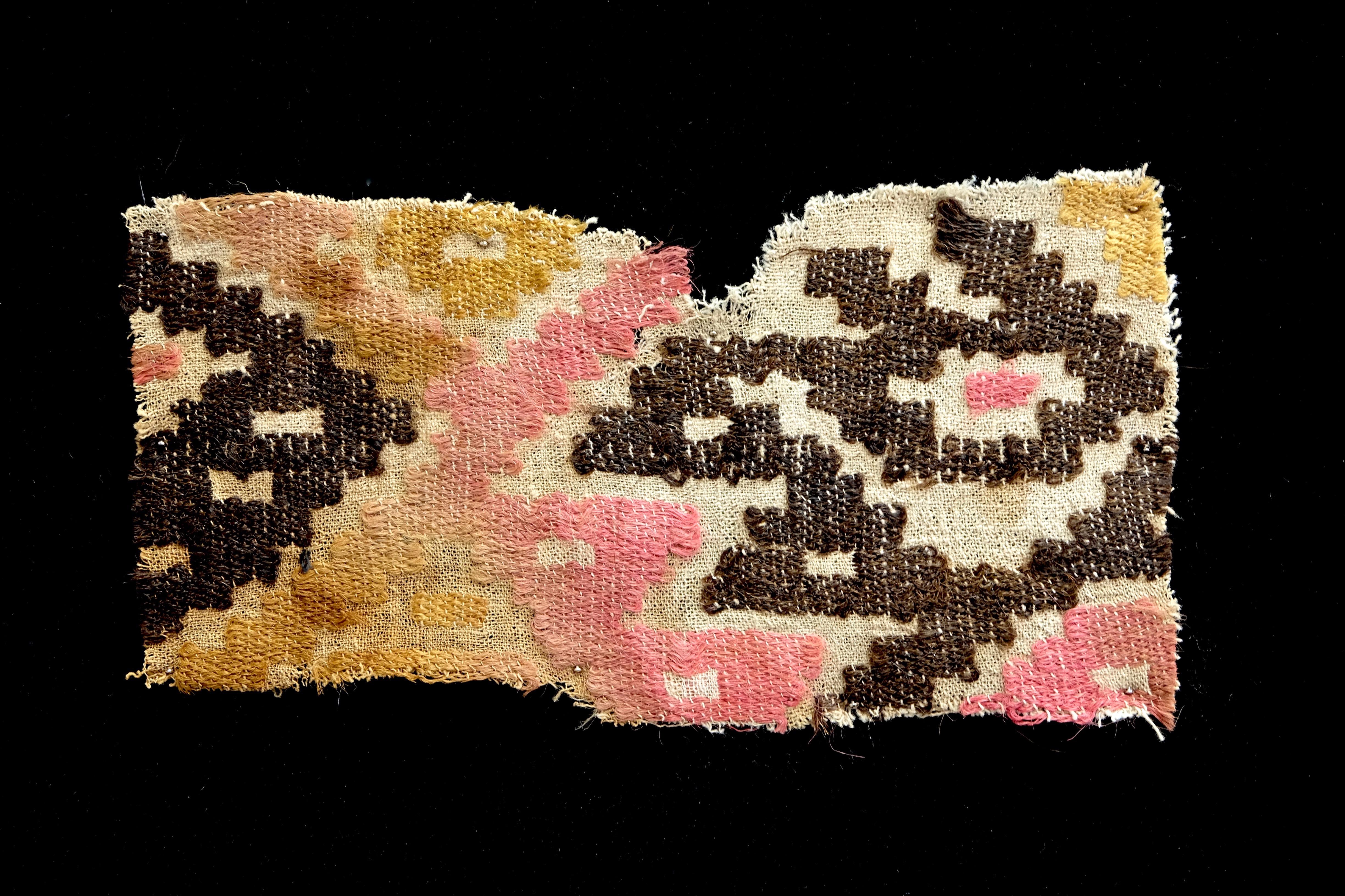 Abstract Chancay Pre-Columbian Textile, Peru, 1000-1420 AD, Ex ...