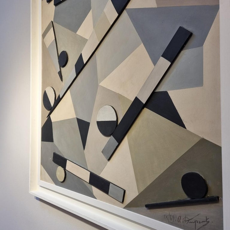 Abstract Composition by Armilde Dupont, Oil on Canvas and Wood, Belgium ...