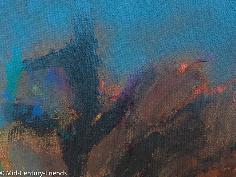 Abstract Composition Oil Painting on Plate Ready to Hang For Sale at ...
