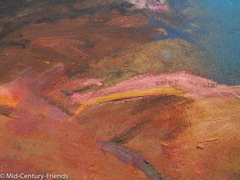 Abstract Composition Oil Painting on Plate Ready to Hang For Sale at ...