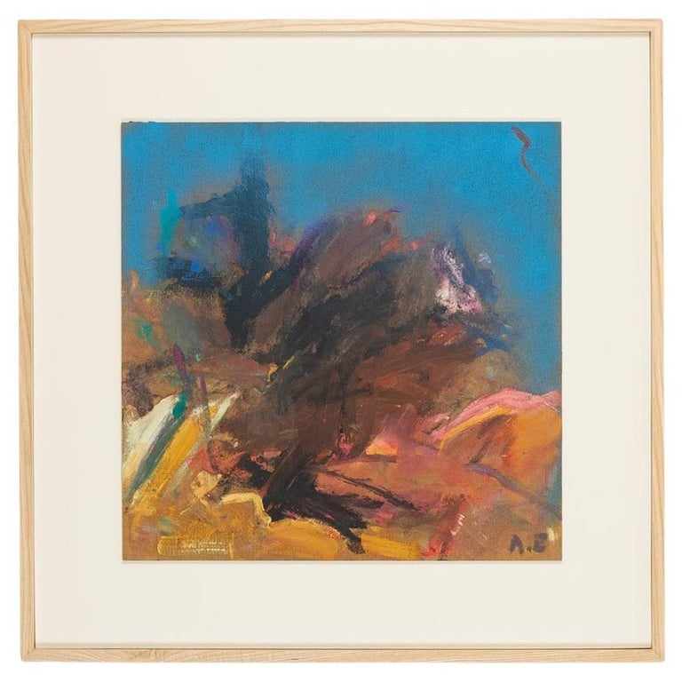 Abstract Composition Oil Painting on Plate Ready to Hang For Sale at ...