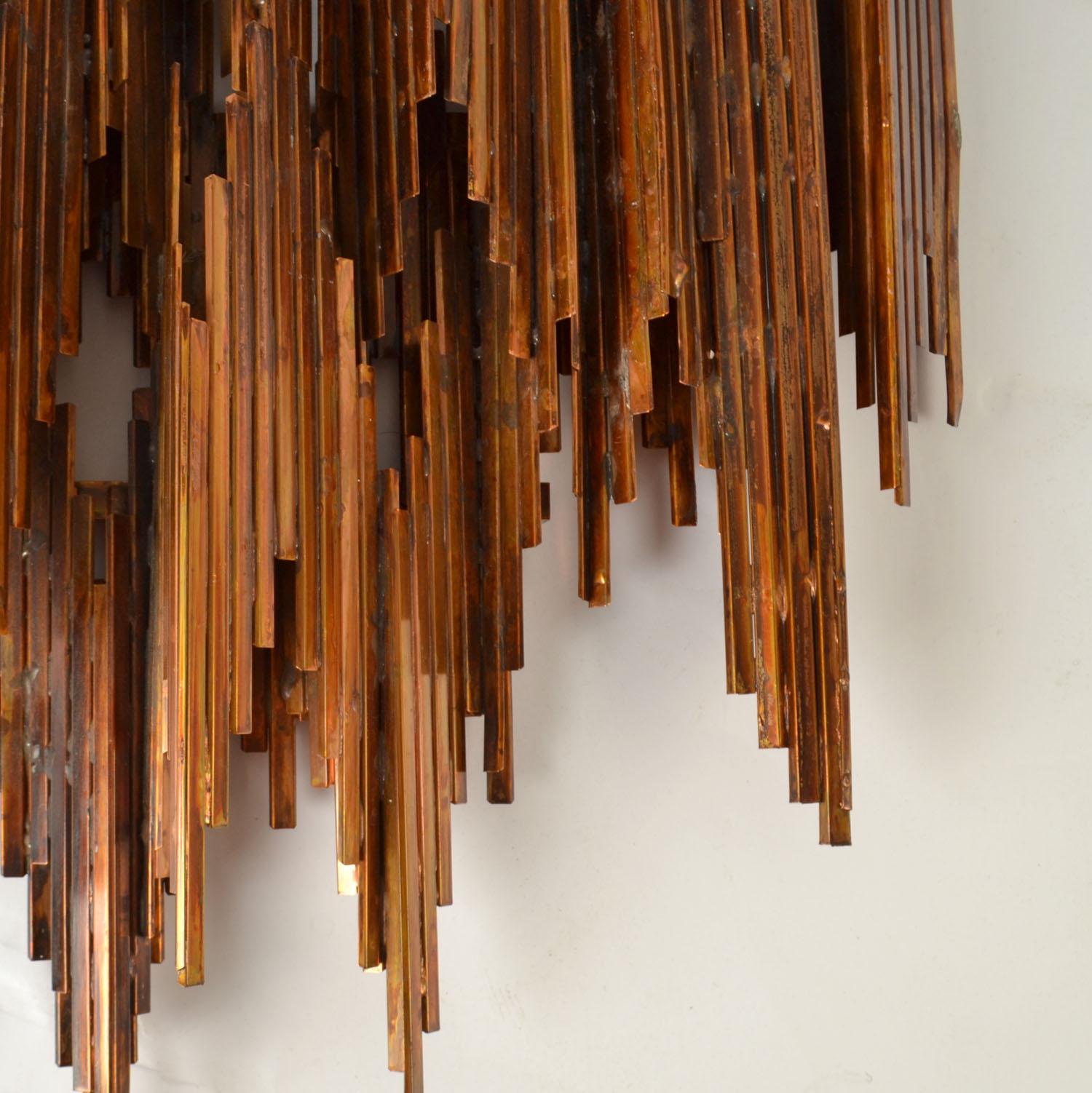 Abstract Copper 1970's Relief For Sale at 1stDibs