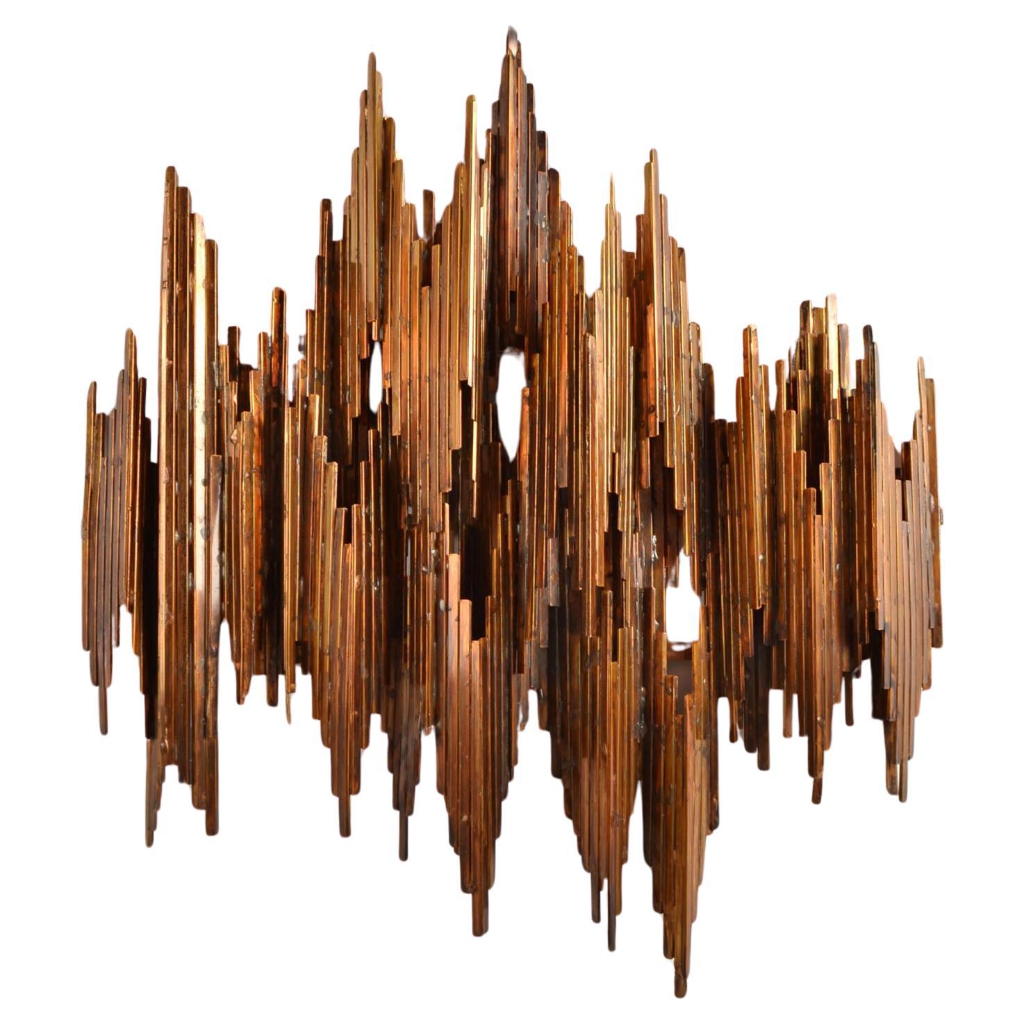 Abstract Copper 1970's Relief For Sale at 1stDibs