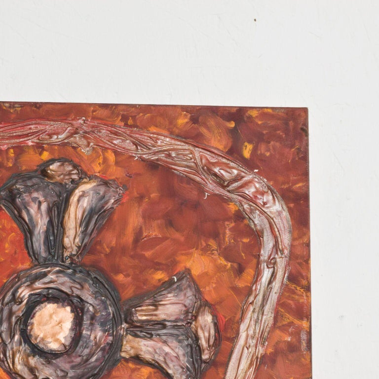 Abstract Cross Oil on Canvas Painting Pablo Romo Artwork 1990s For Sale ...