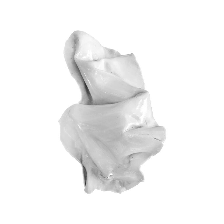 Abstract Crumpled Ceramic Wall Sculpture #2 by Evan Blackwell at 1stDibs