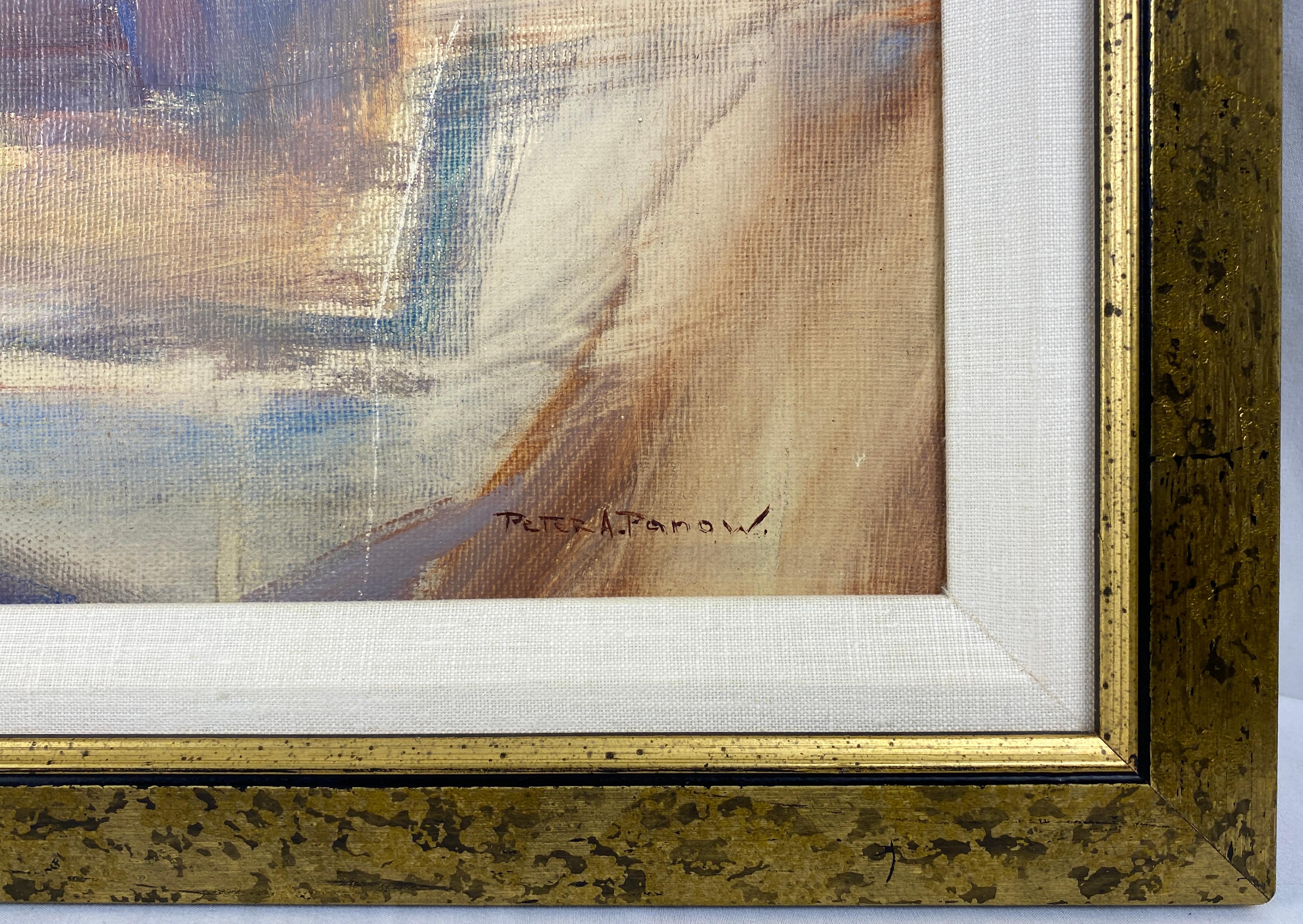 Abstract Cubist Landscape Oil on Canvas Painting by Peter a. Panow For ...