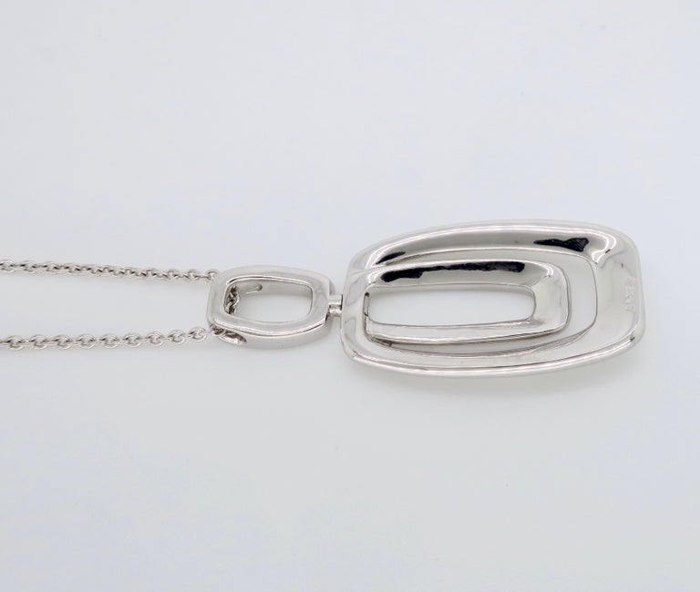 Abstract Diamond Drop Pendant Necklace For Sale at 1stDibs