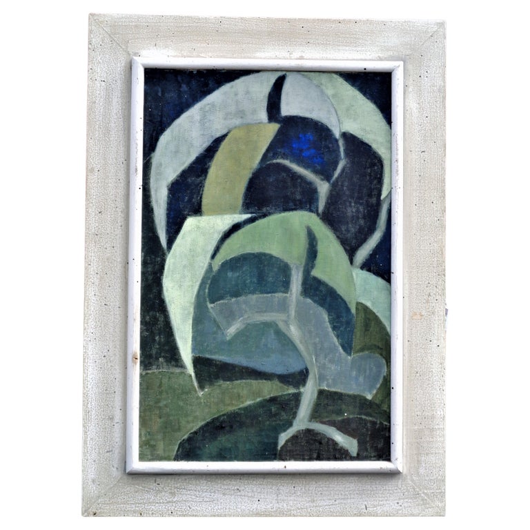 Abstract Expressionist Painting of Foliage, Circa 1940's at 1stDibs