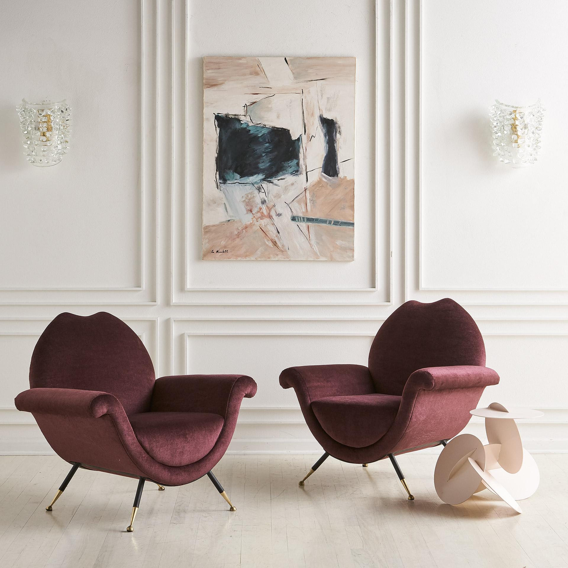 Abstract Expressionist Painting, Signed L. Nicoletti at 1stDibs